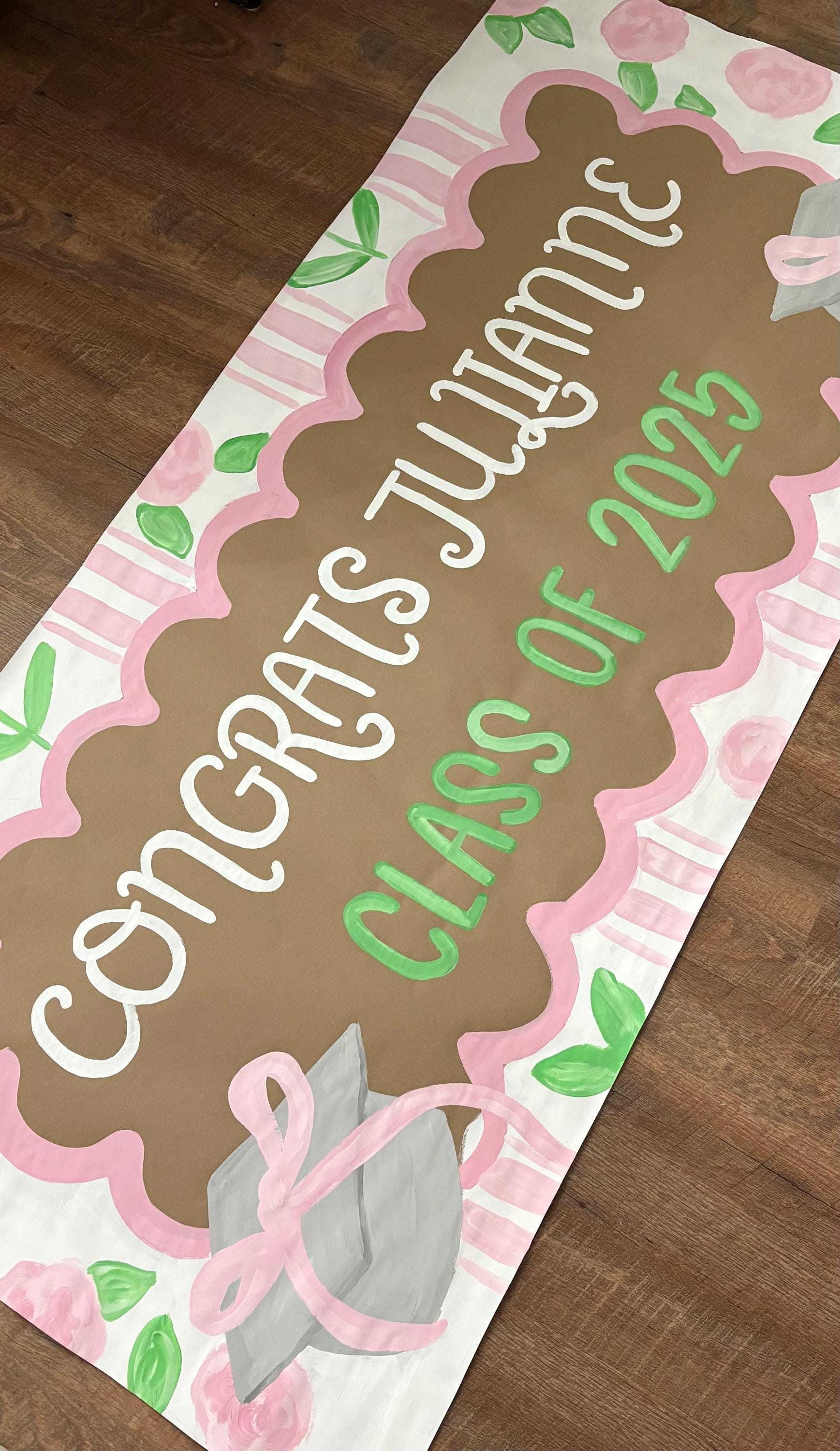 Custom Hand Painted Graduation Banner - Love Shack Fancy Inspired ...