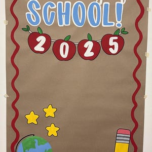 Custom Hand Painted First Day of School Banner - Back to School Door ...