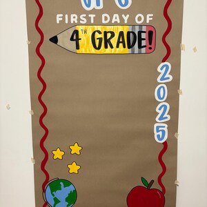 Custom Hand Painted First Day of School Banner - Back to School Door ...