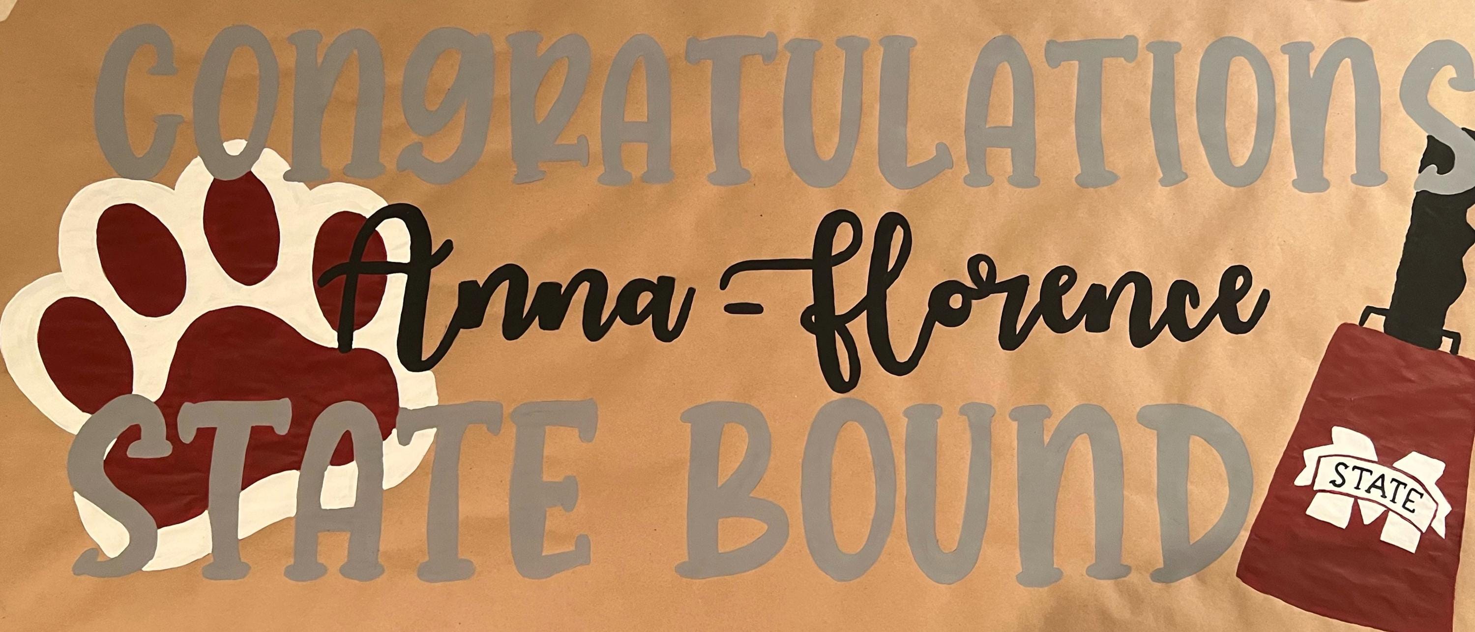 Custom Hand Painted Graduation Banner - Mississippi State Theme - Etsy
