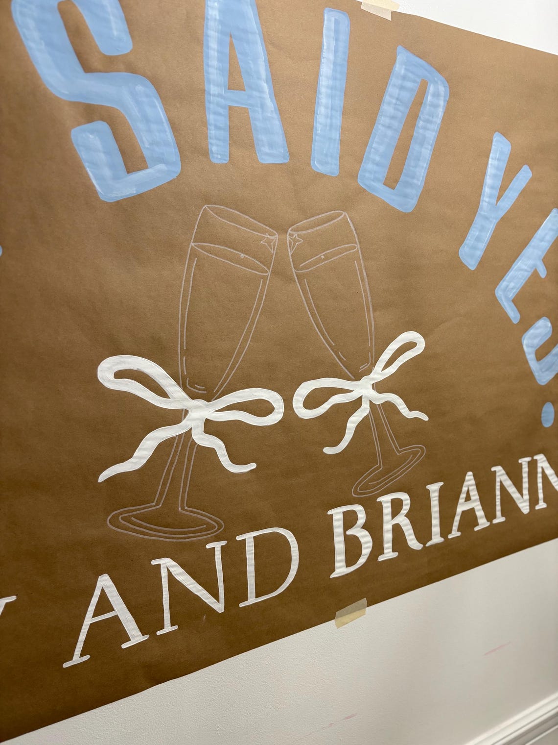 Custom Hand Painted Engagement Banner - She Said Yes! - Etsy
