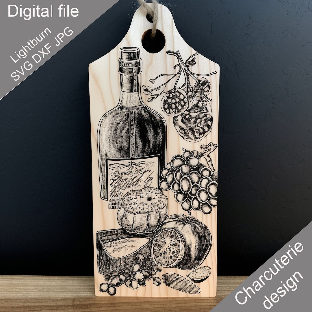 Charcuterie, SVG, Chopping Board, Cutting Board, Kitchen Towel, Laser ...