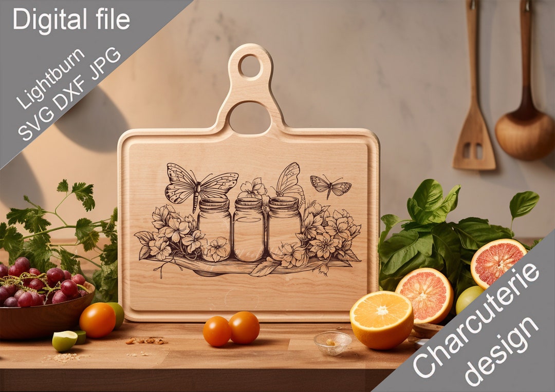 Charcuterie, SVG, Chopping Board, Cutting Board, Kitchen Towel, Laser ...