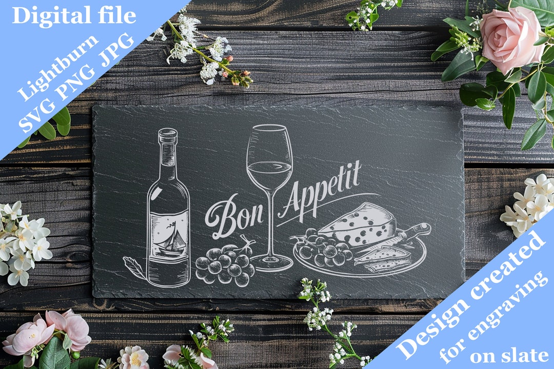Design for Laser Engraved on Slate, SVG, Chopping Board, Kitchen Towel ...