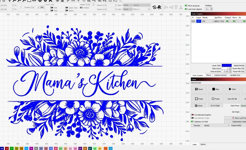 Charcuterie Board SVG, Laser Engraved Floral Design (digital File) - Etsy
