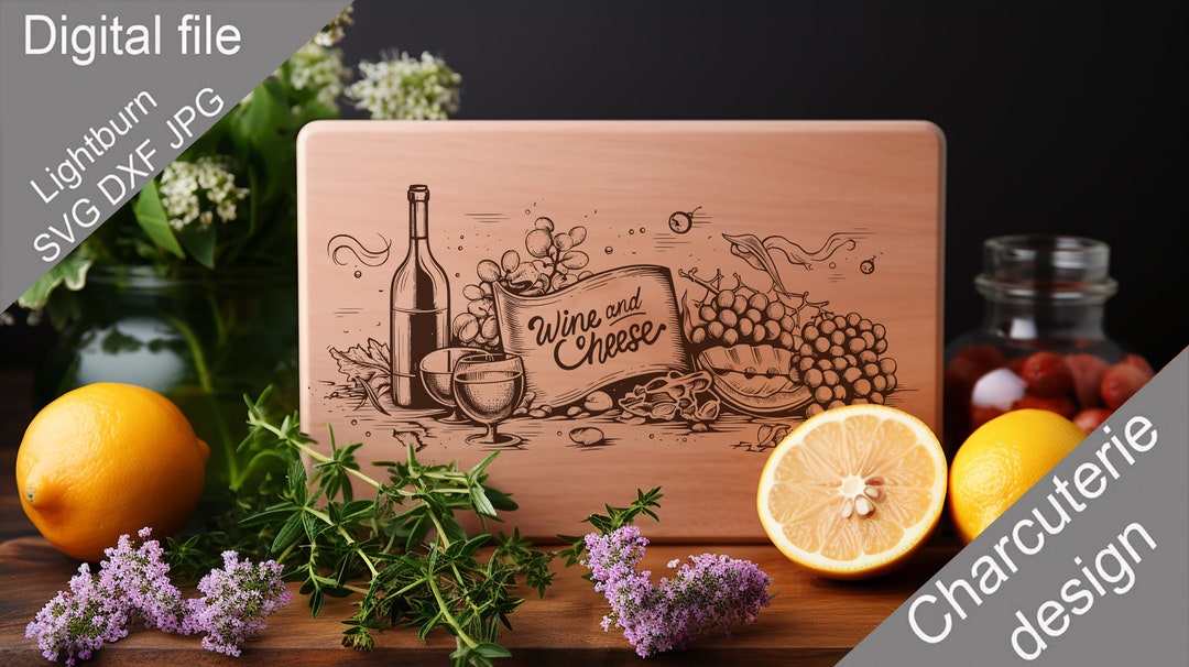 Charcuterie, SVG, Chopping Board, Cutting Board, Kitchen Towel, Laser ...