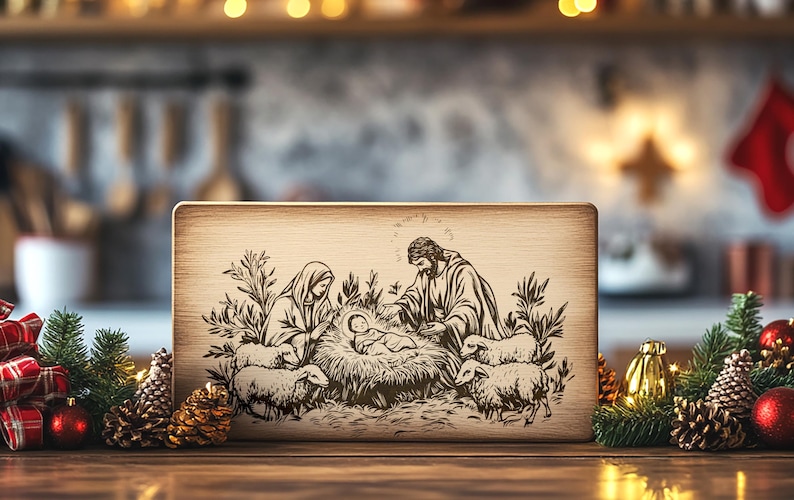 Baby Jesus Nativity Scene Laser Engraved SVG File (digital Download) - Etsy