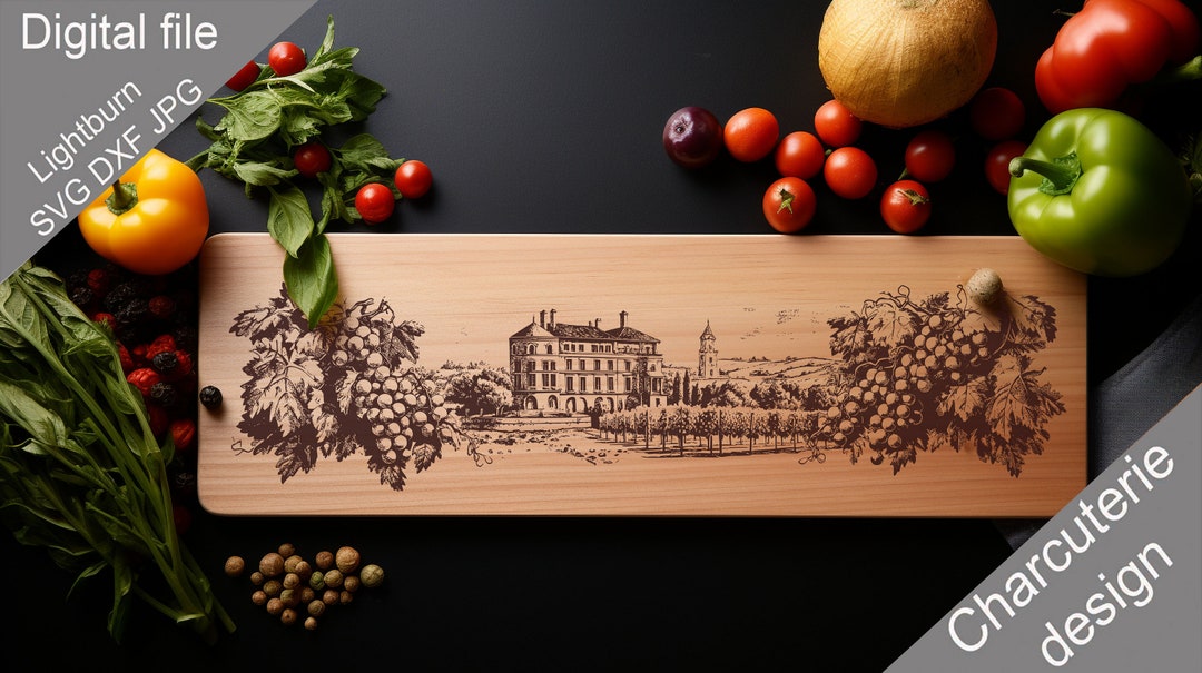 Charcuterie, SVG, Chopping Board, Cutting Board, Kitchen Towel, Laser ...