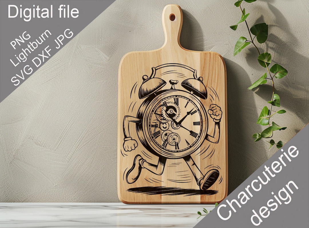 Clock Charcuterie, SVG, Chopping Board, Cutting Board, Kitchen Towel ...
