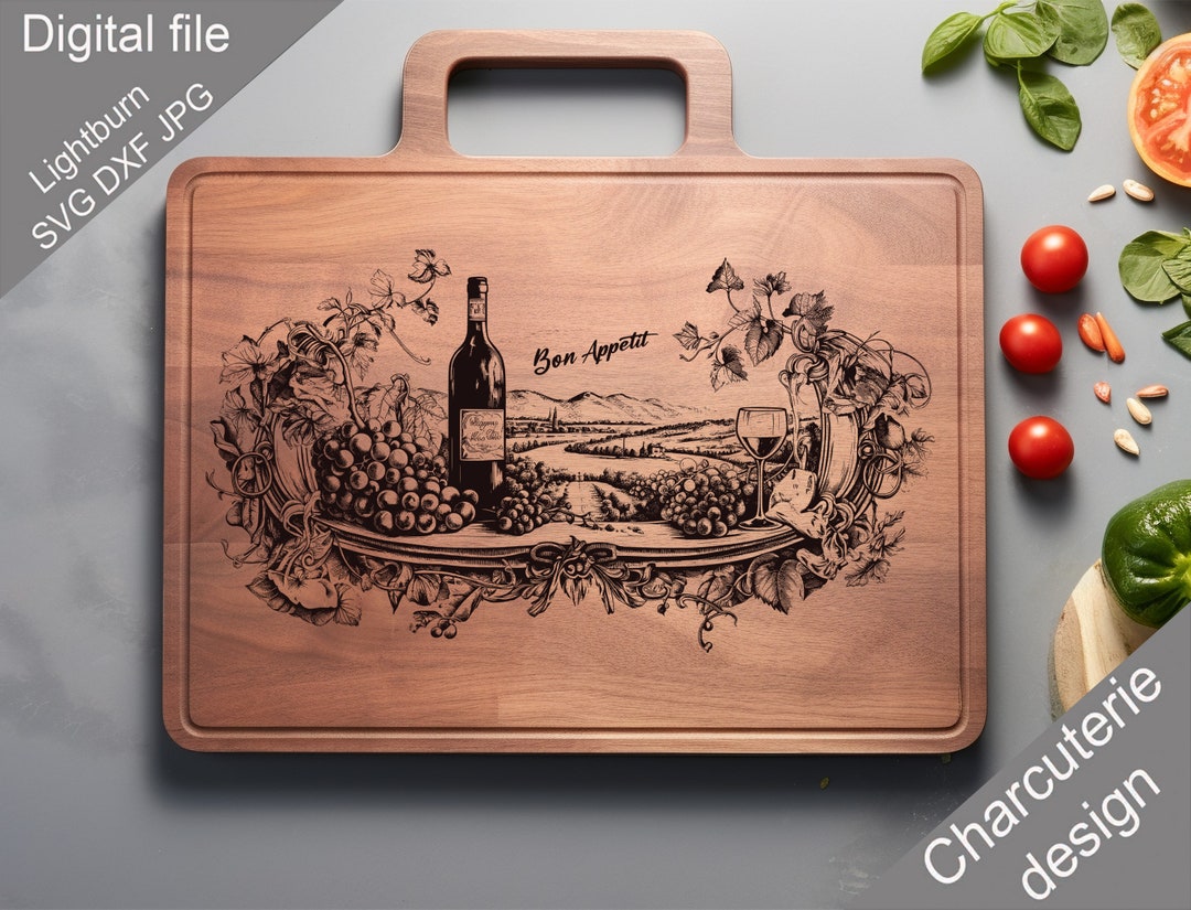 Charcuterie, SVG, Chopping Board, Cutting Board, Kitchen Towel, Laser ...