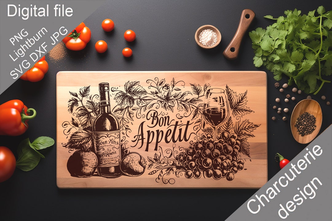 Charcuterie, SVG, Chopping Board, Cutting Board, Kitchen Towel, Laser ...