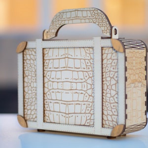 Laser Cut Suitcase Piggy Bank, Personalized Wood Coin Bank (digital ...