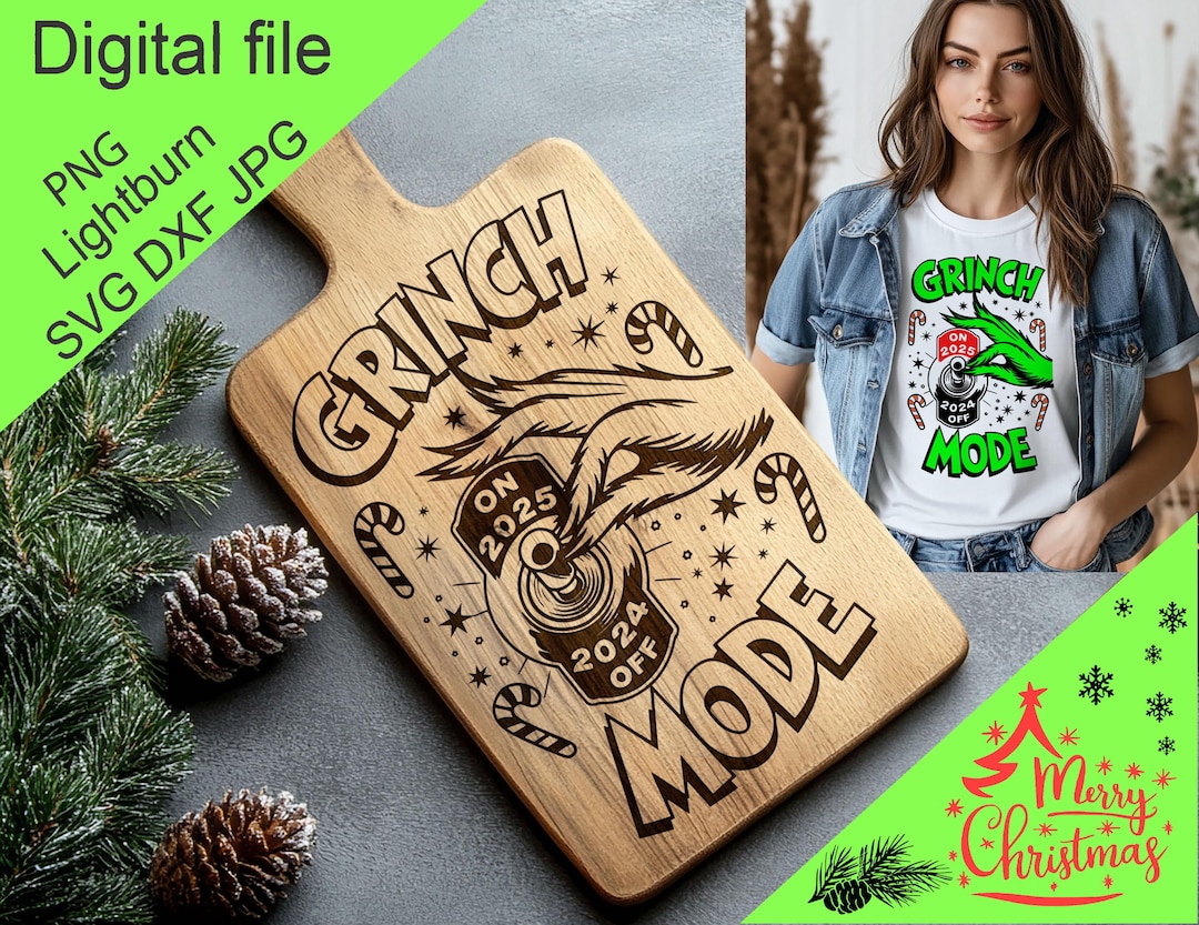 Christmas Grinch Digital Laser Engraved Files SVG Charcuterie Board ...