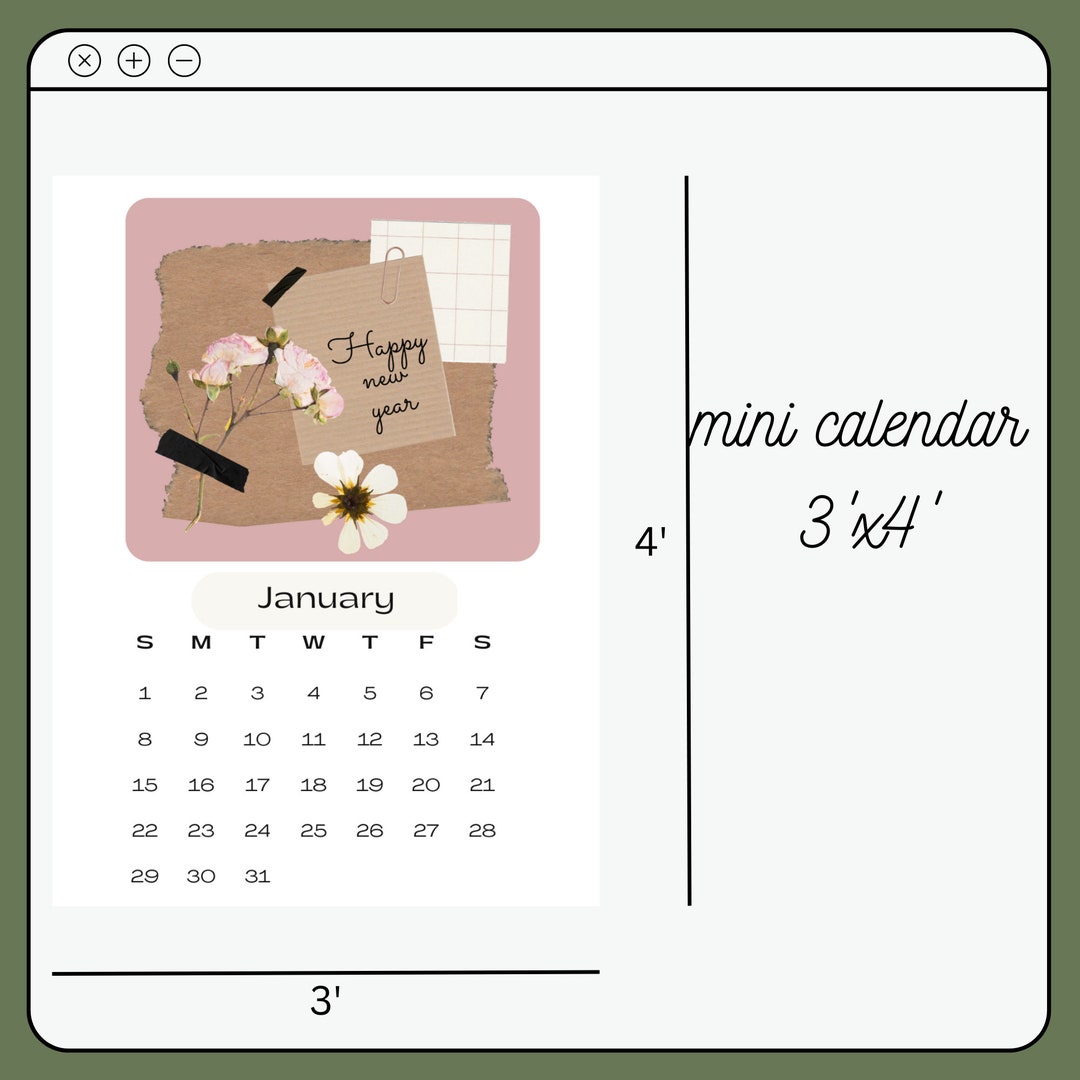 2023 Printable Mini Desk Calendar Quotes Calendar Monthly - Etsy UK