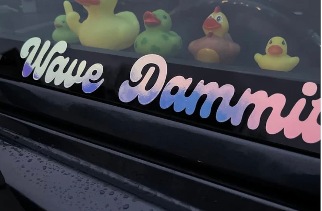 Wave Dammit Decal | Jeep Windshield Sticker - Etsy