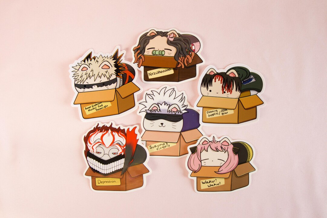 Anime Character Stickers - Etsy