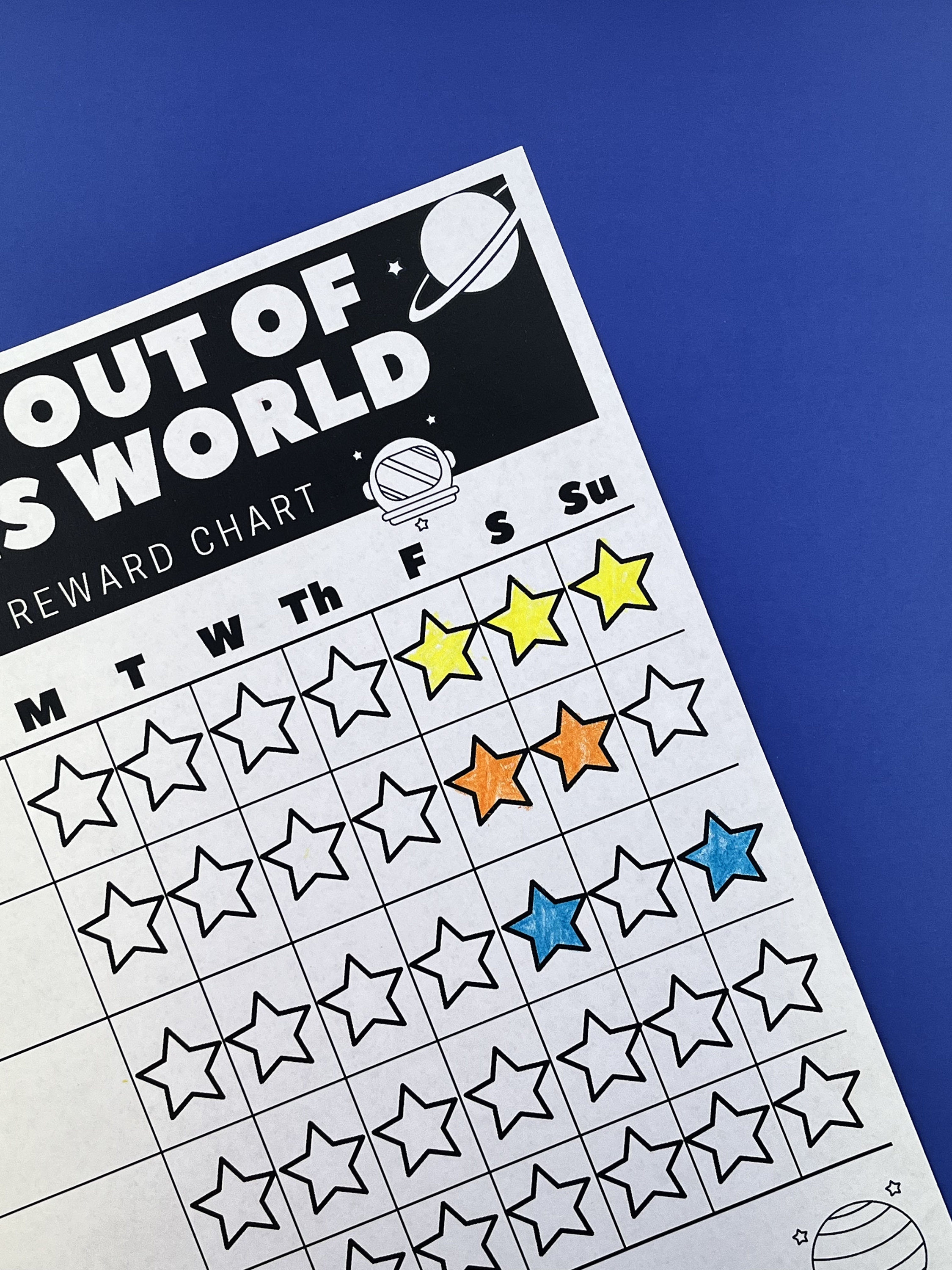 I'm Out of This World Weekly Reward Chart Printable - Etsy