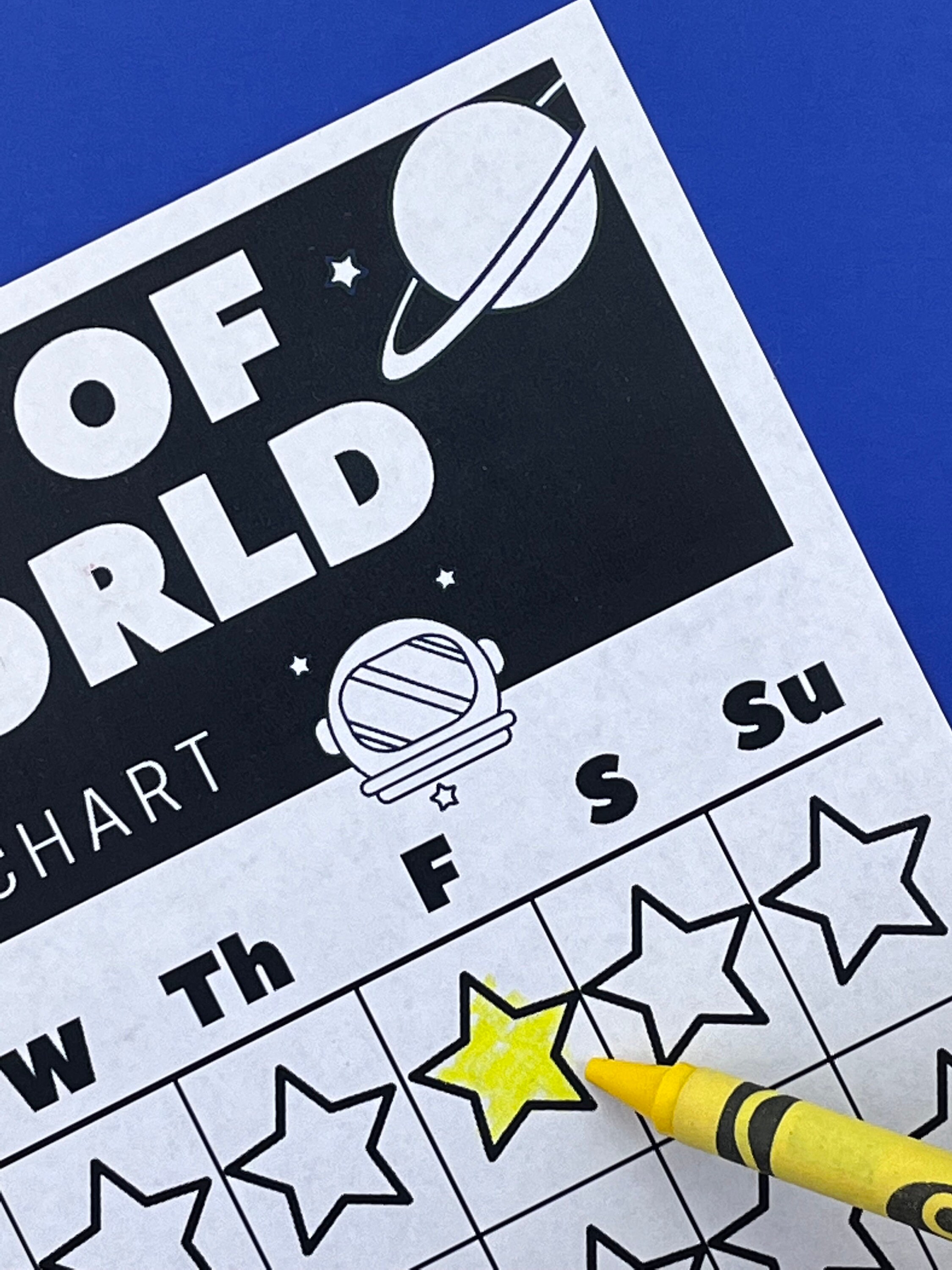 I'm Out of This World Weekly Reward Chart Printable - Etsy