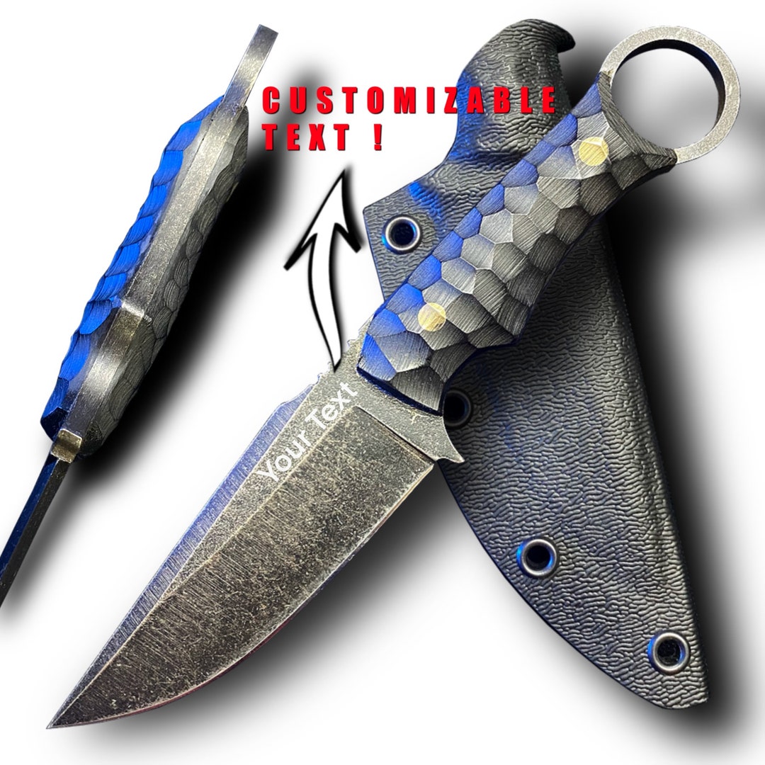 Handmade Personalized Knife With Kydex Sheat,tactical Knife, Camping ...