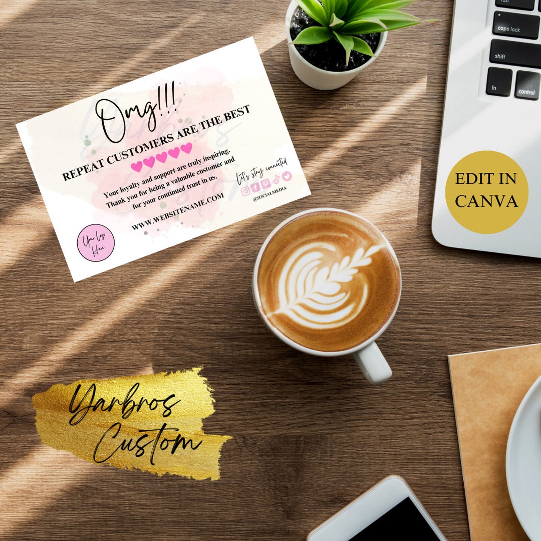 Editable in Canva OMG Repeat Customers Are the Best Customers - Etsy