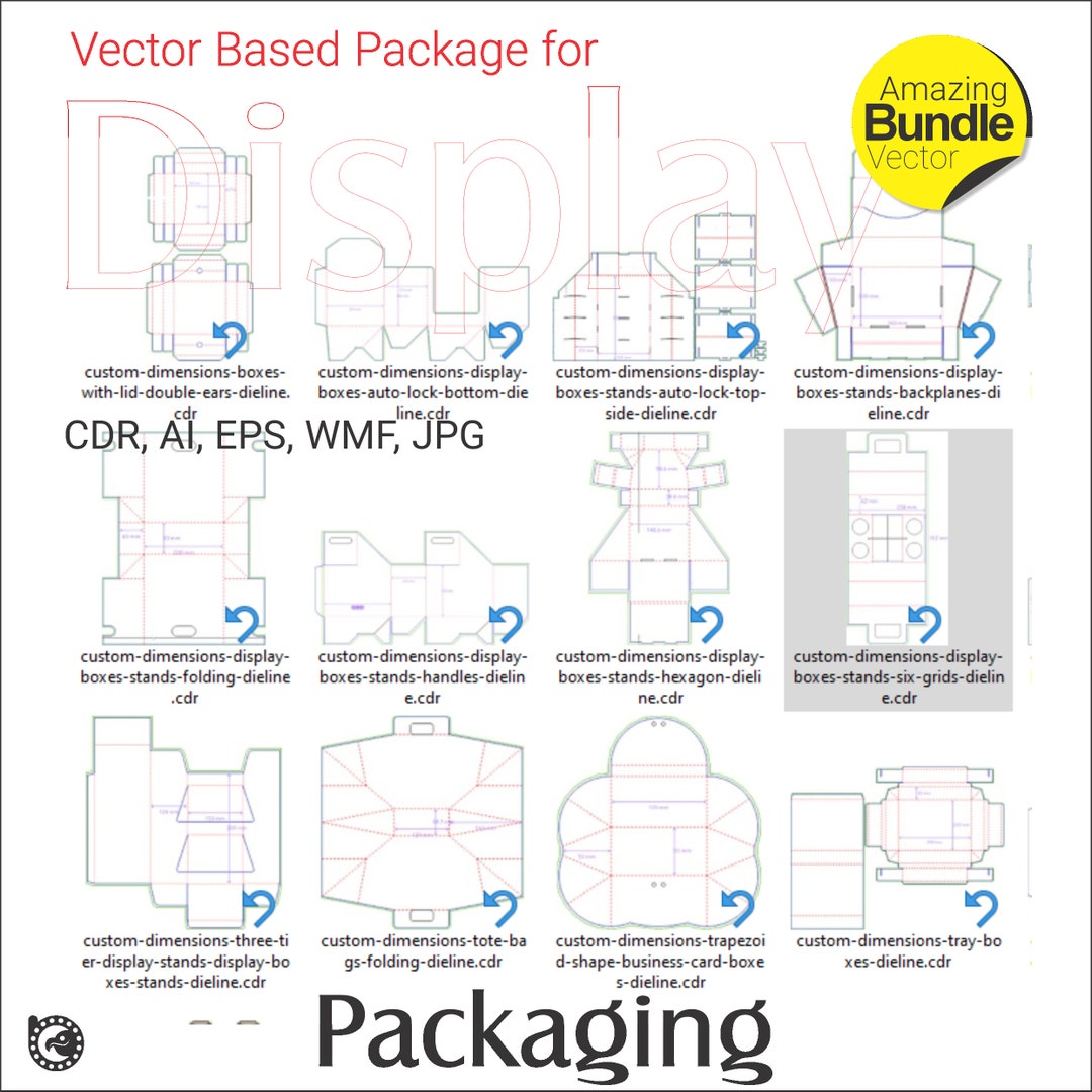 Display Box Vector Bundle Template : Package Design, Box Making & EPS ...