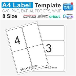 Editable A4 Label Templates - Printable DIY Labels in Various Sizes for ...