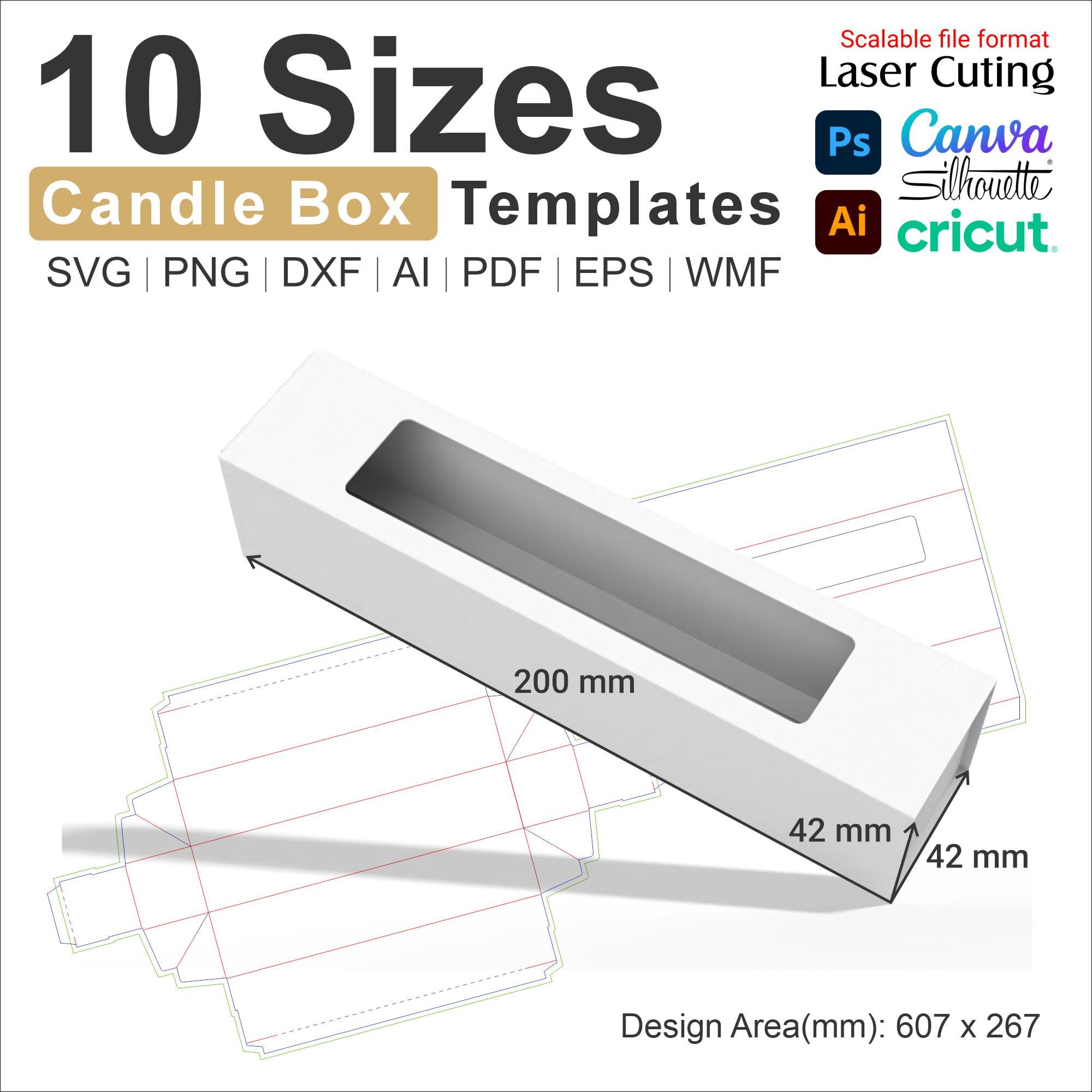 Candle Box Template: 10 Scalable Vector Designs (digital Download) - Etsy
