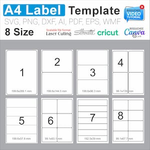 Editable A4 Label Templates - Printable DIY Labels in Various Sizes for ...