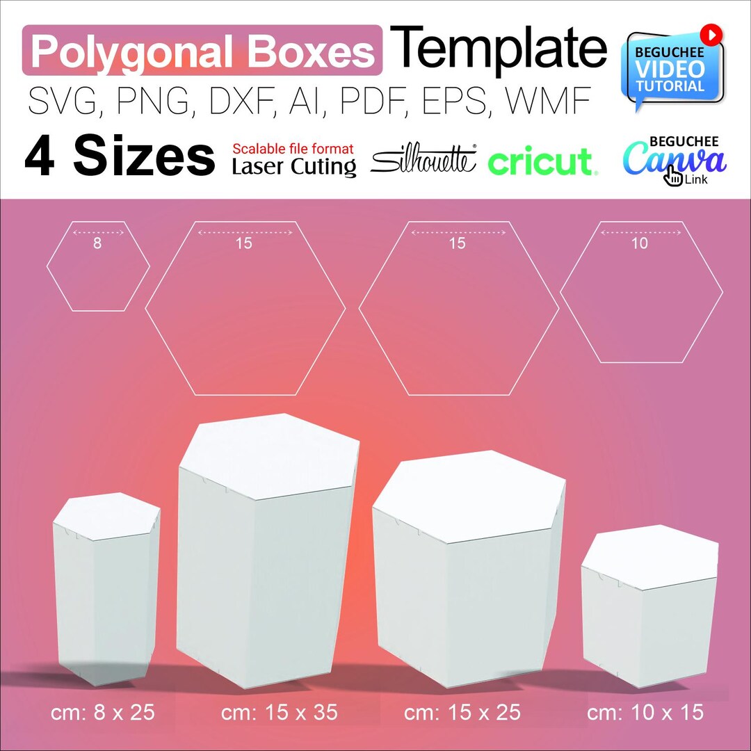 Polygonal Gift Boxes With Lock Insert, Hexagonal & Secure Buckle ...