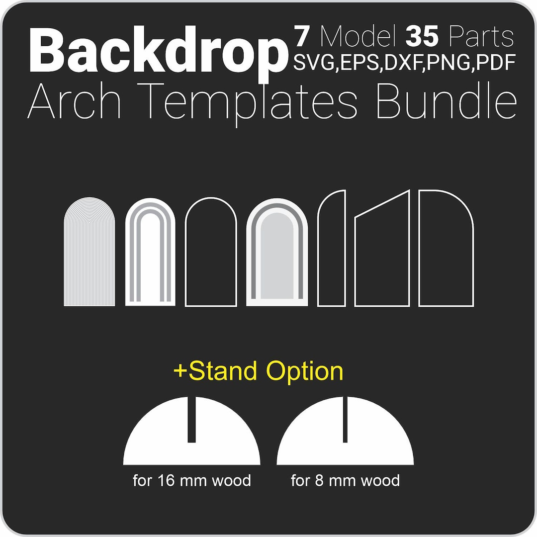 Boho Chiara Arch SVG Bundle: Laser Cut Templates (instant Download!) - Etsy