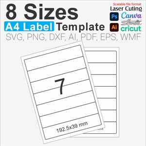 Editable A4 Label Templates - Printable DIY Labels in Various Sizes for ...