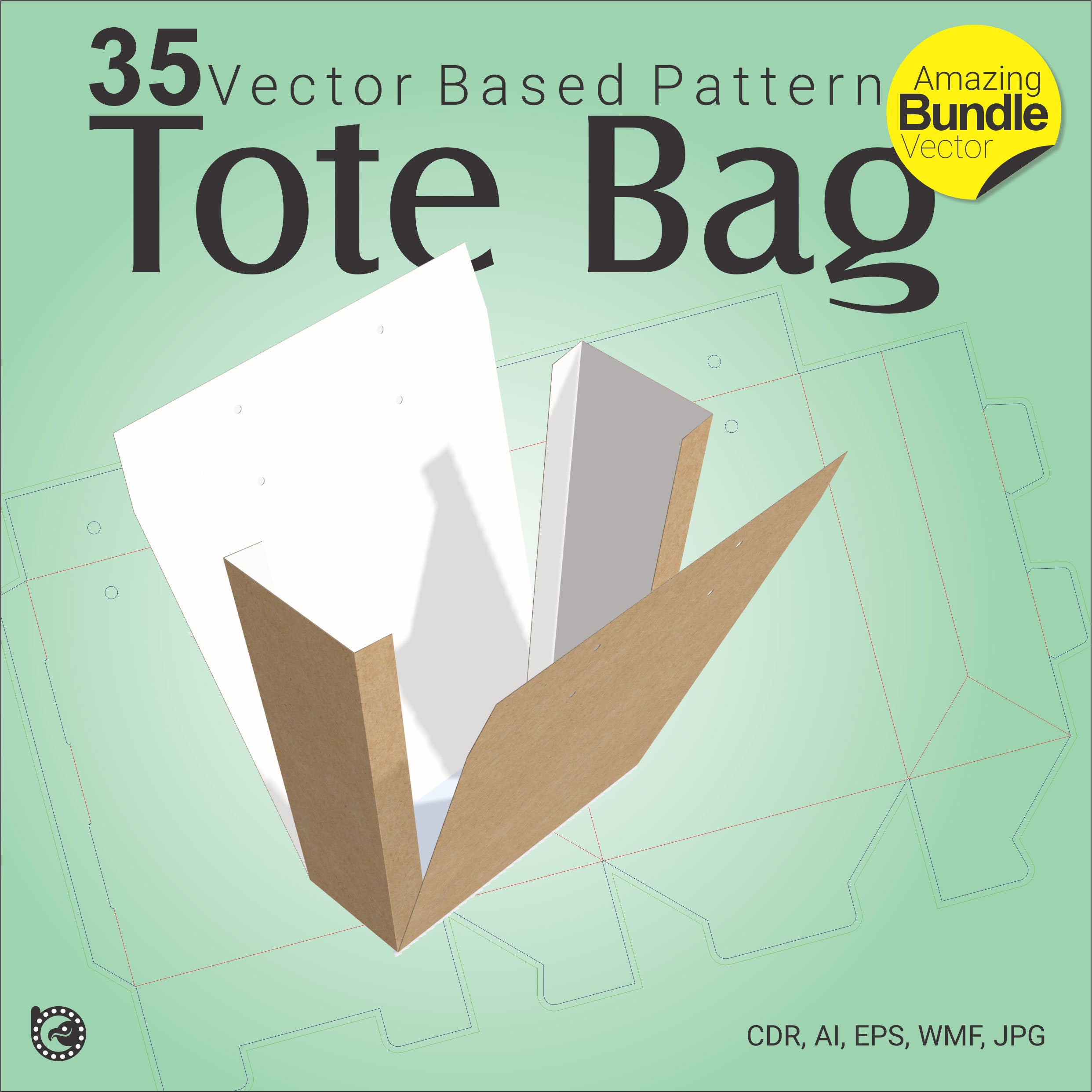 Tote Bag Vector Bundle: Package Design, Box & Bag Making EPS, WMF for ...