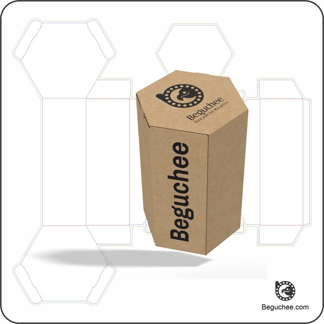 Polygonal Gift Boxes With Lock Insert, Hexagonal & Secure Buckle ...