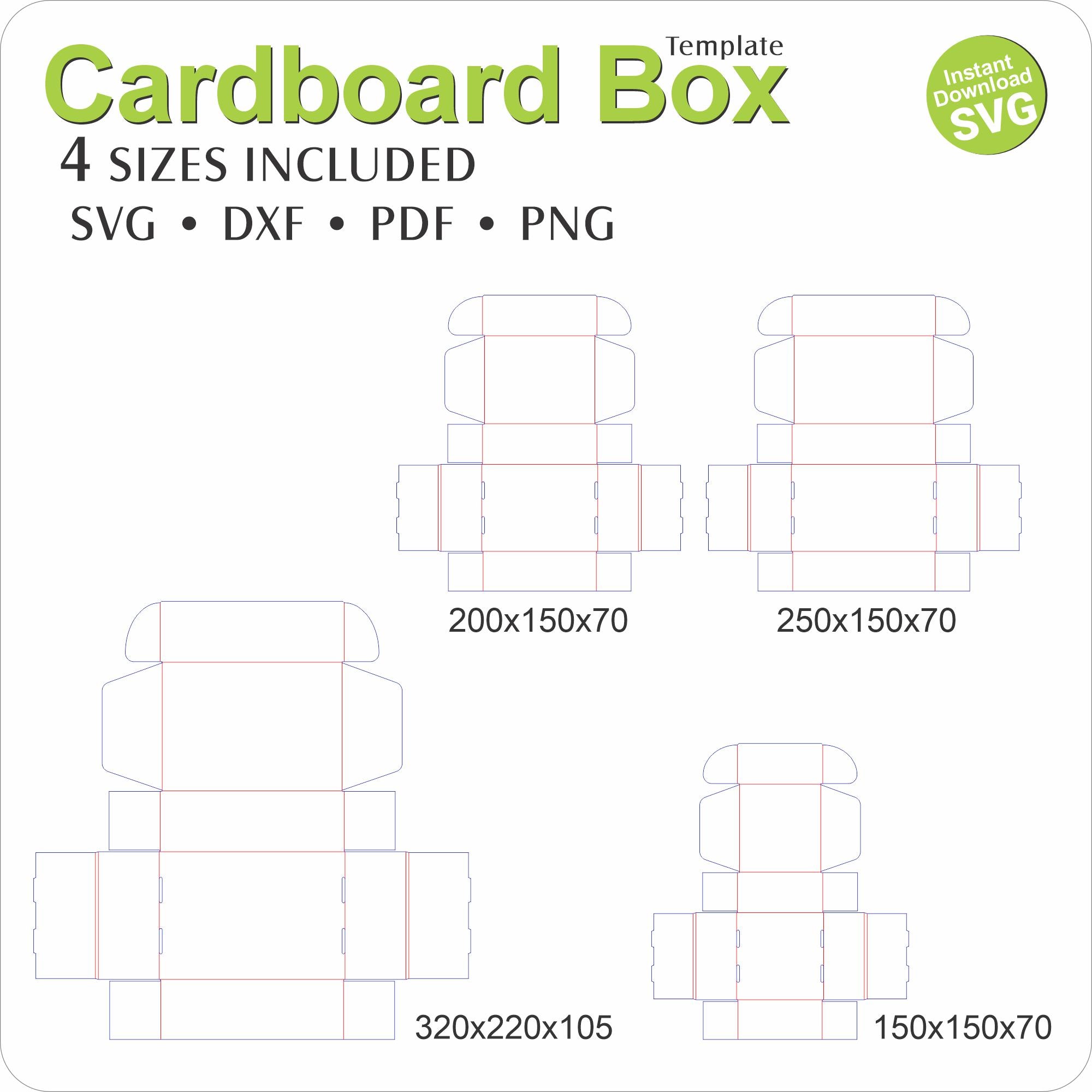 Cardboard Box Templates Pack 3: SVG DXF PDF (digital Download) - Etsy