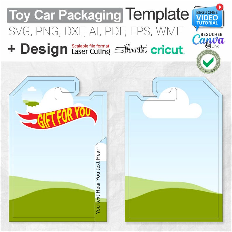 Editable Toy Car Packaging Template: Hot Wheels Favor Tag (digital ...