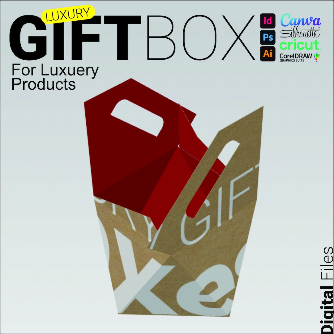 Elegant Gift Box Template: Luxury Packaging Vector Files (CDR, SVG, Ai ...