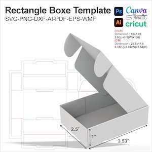 DIY Rectangle Box Template Bundle – Printable Blank Template for ...