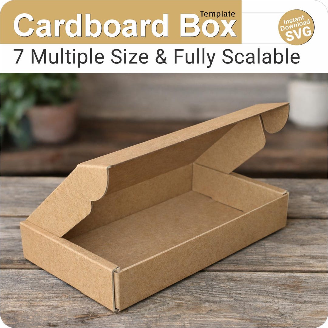 Cardboard Box Templates Pack 1: SVG DXF PDF (digital Download) - Etsy
