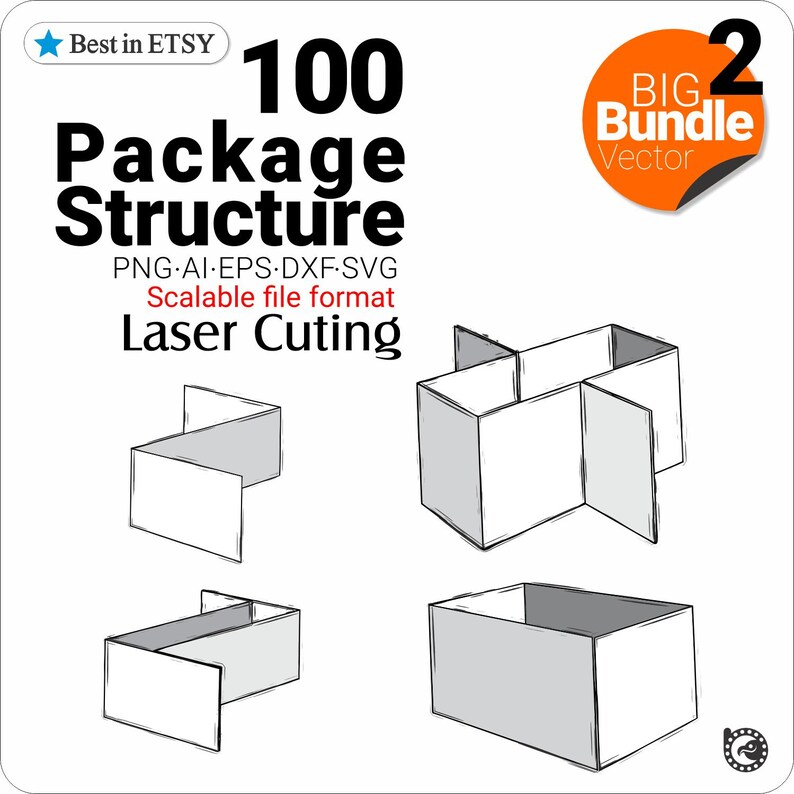 100 Package Structure-2 | SVG Box Templates for Laser Cutting - Etsy