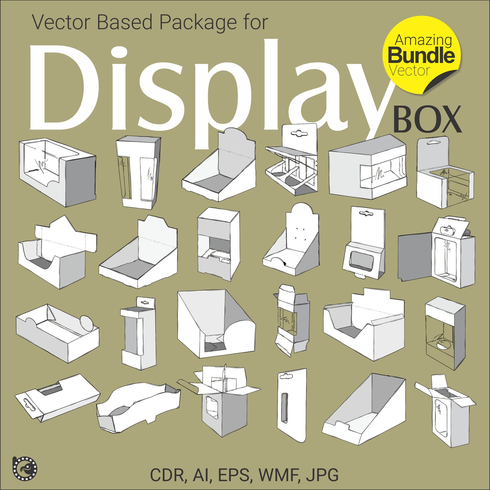 Display Box Vector Bundle Template : Package Design, Box Making & EPS ...