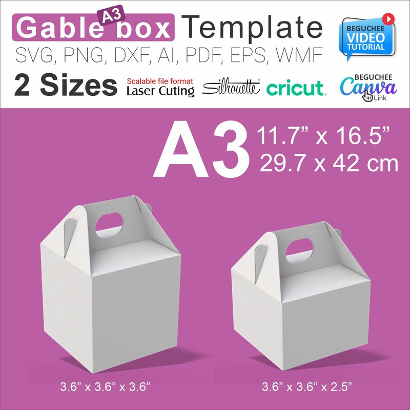 Cake Box Svg - Etsy