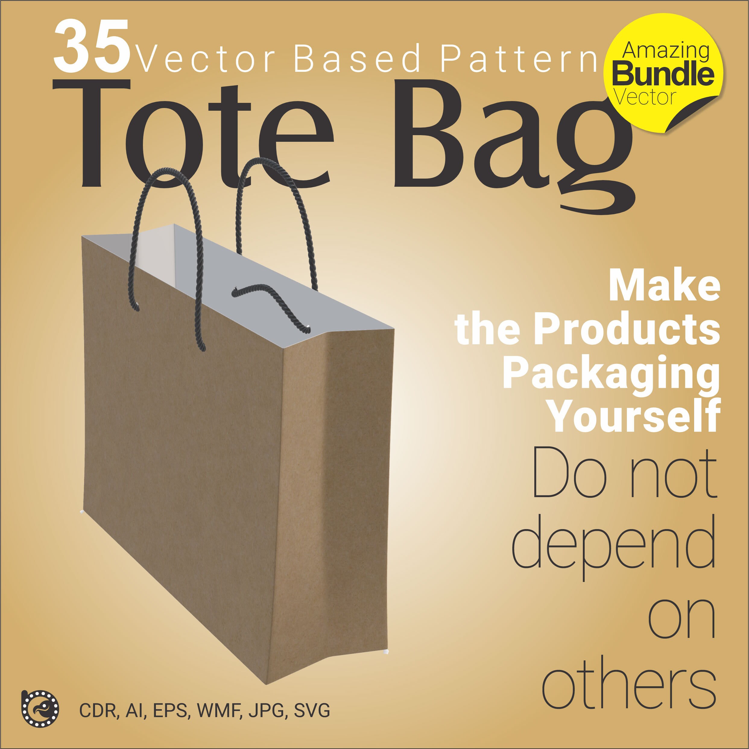 Tote Bag Vector Bundle: Package Design, Box & Bag Making EPS, WMF for ...