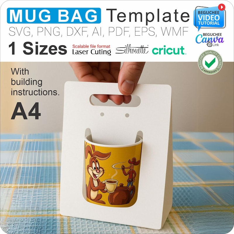 Mug Box Template - Etsy