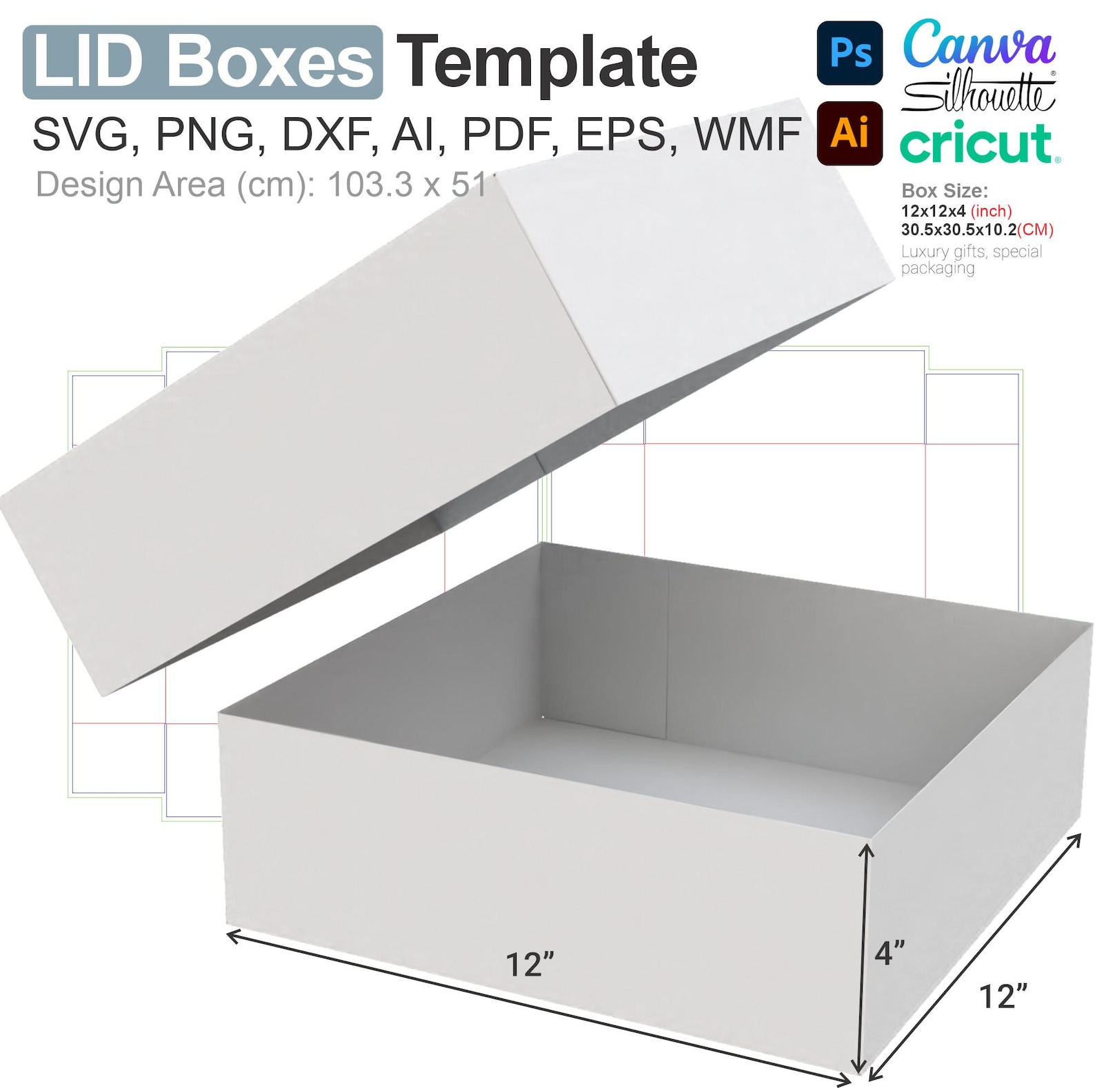 DIY Gift Box Template Bundle: Printable SVG, Cricut & Canva Compatible ...