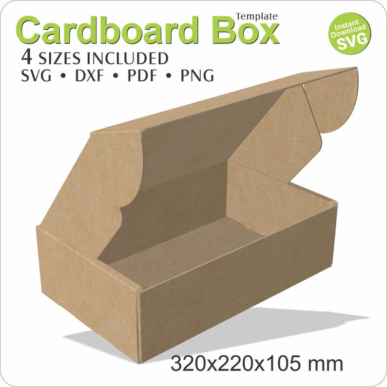 Cardboard Box Templates Pack 3: SVG DXF PDF (digital Download) - Etsy