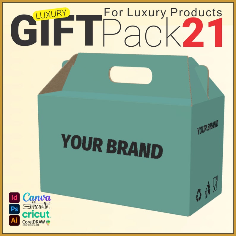 Elegant Gift Box Template: Luxury Packaging Vector Files (CDR, SVG, Ai ...