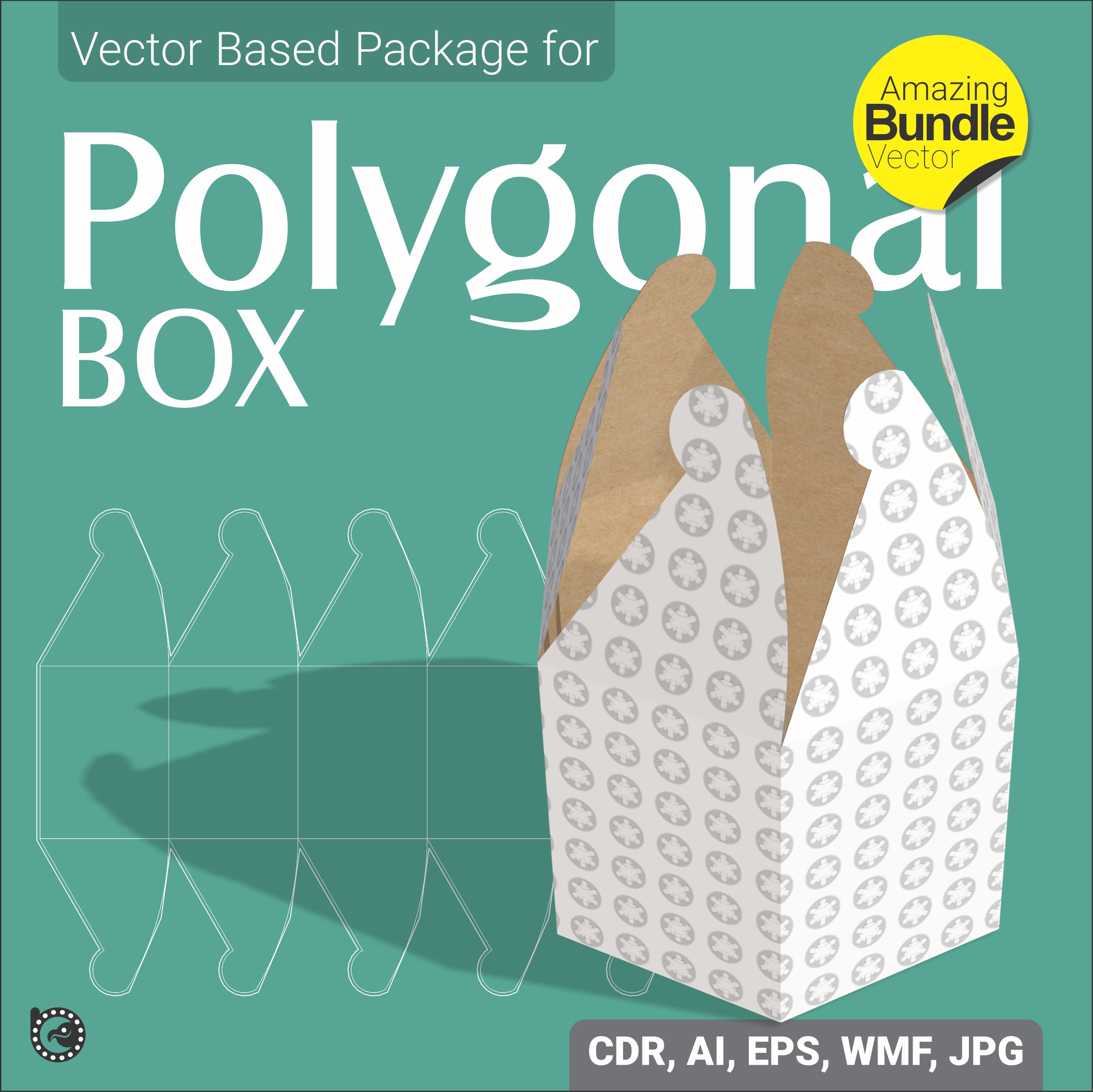 Polygonal Box Vector Bundle: Package Design, Box Making & EPS, WMF ...