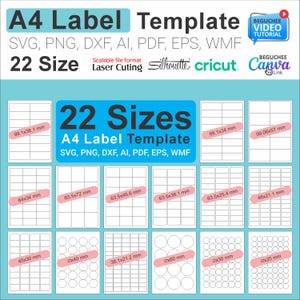 Editable A4 Label Templates - Printable DIY Labels in Various Sizes for ...