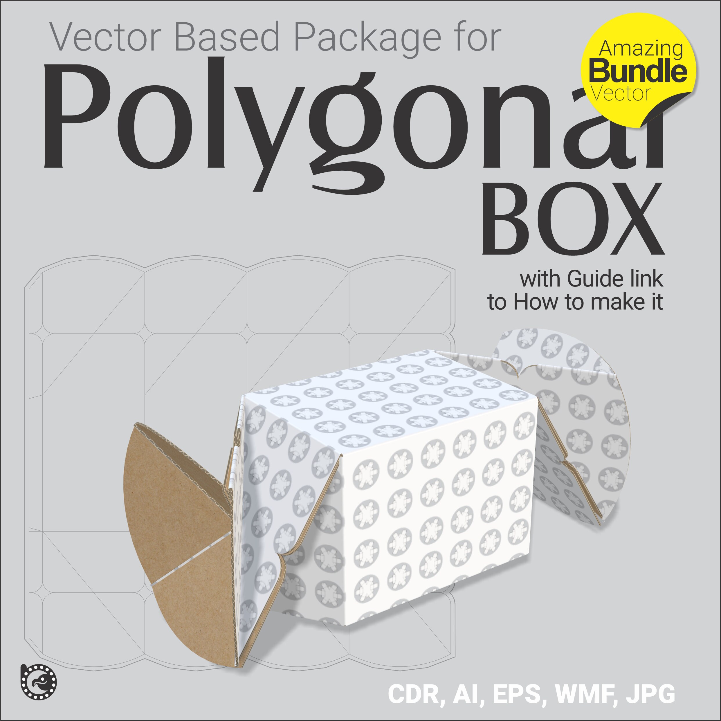 Polygonal Box Vector Bundle: Package Design, Box Making & EPS, WMF ...