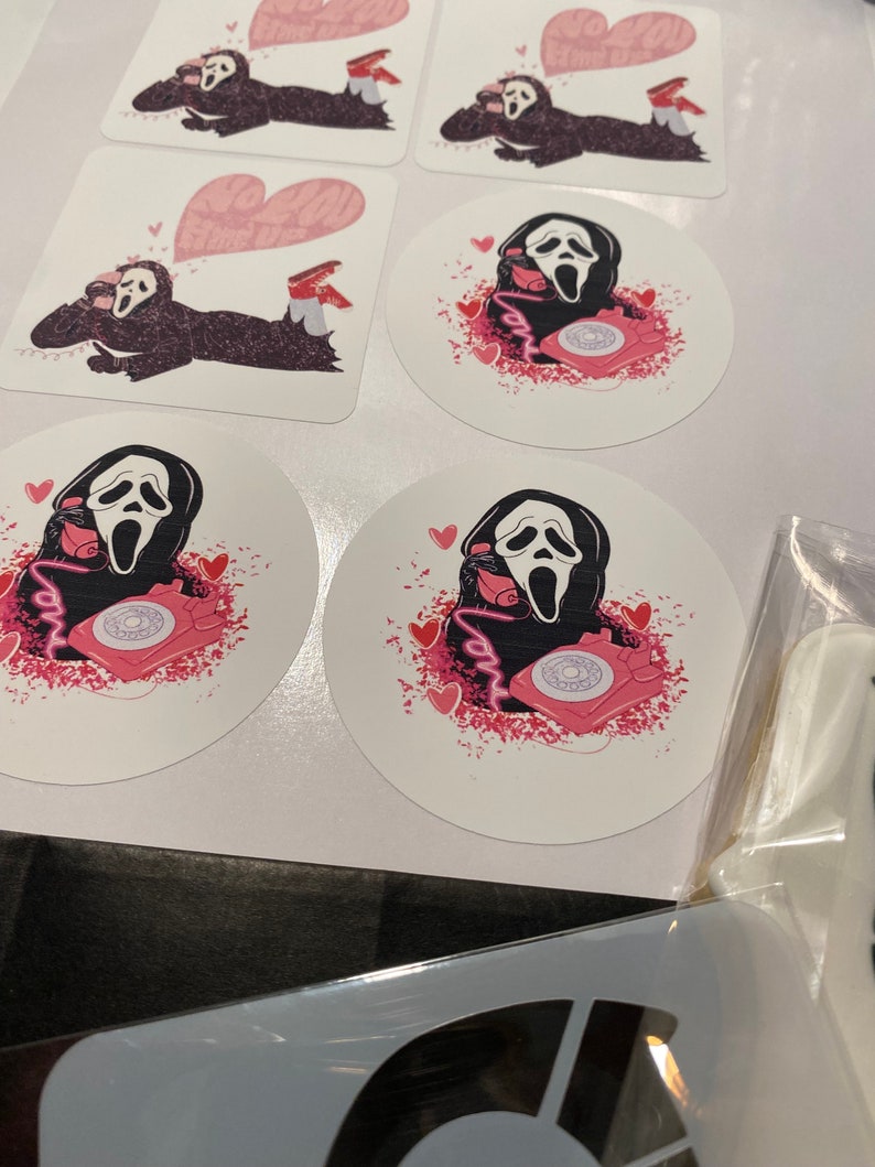 Ghostface Cookie Stencil, 4x4 and Stickers - Etsy